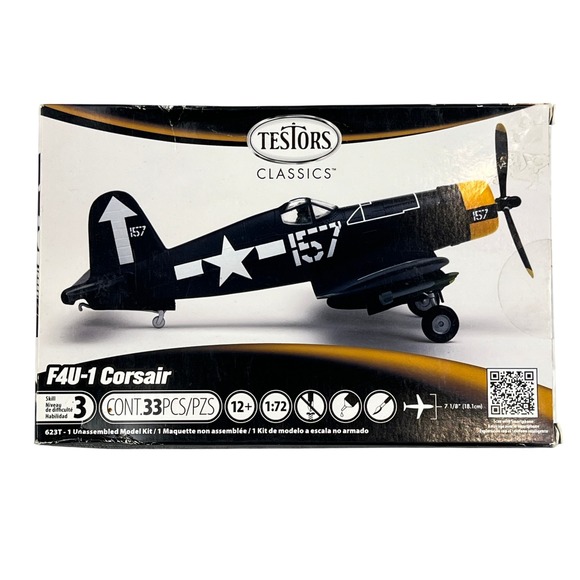 Testors | Toys | Testors Classics F4u Corsair 1 72 Scale 33 Piece ...
